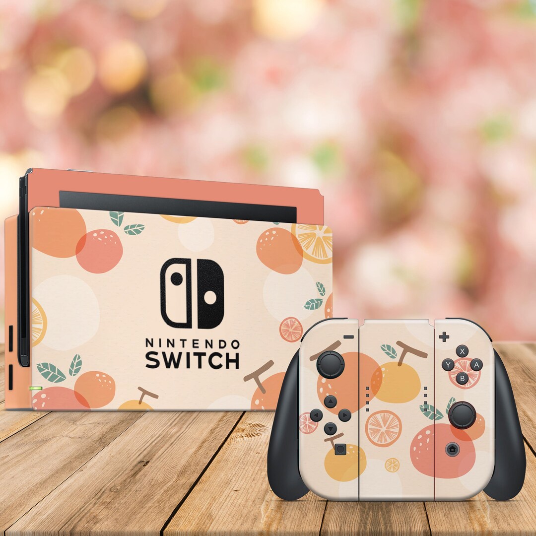 Nintendo Switch Skin Cute Peach Sweet Fruits Switch OLED Vinyl Skin ...