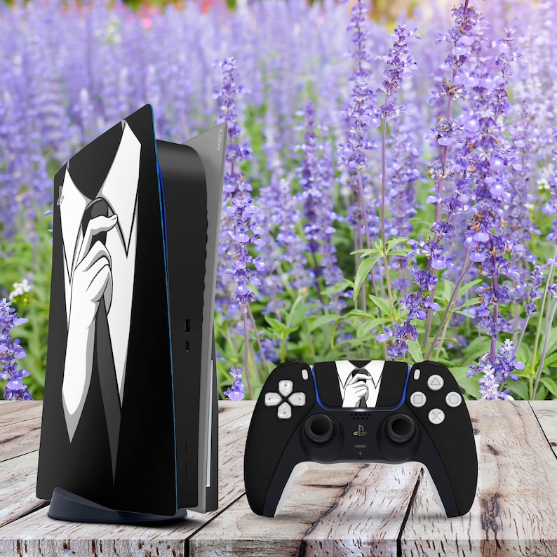 PS5 Skin Gift for Gamer Console Accessories Black Classic Suit PS5 ...