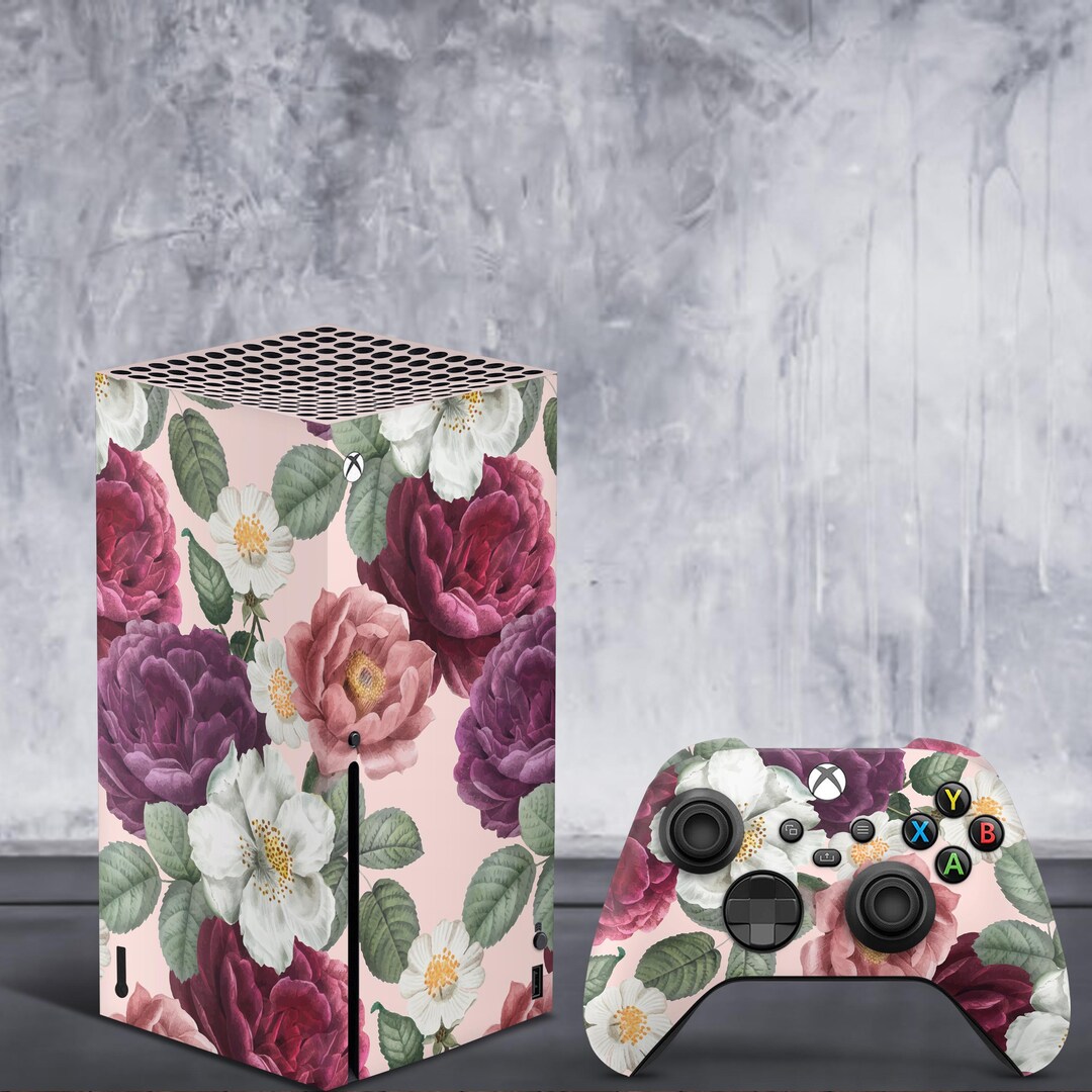 Xbox Sticker Colorful Oil Painting Flower Design Girlfriend Vinyl ...