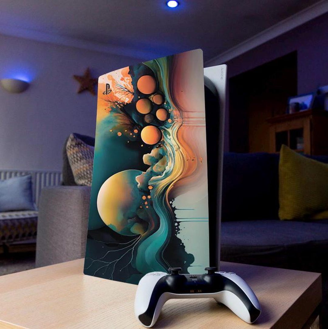 PS5 Skin Oil Paint Inspire Custom PS5 Wrap Gift for Gamer Console ...
