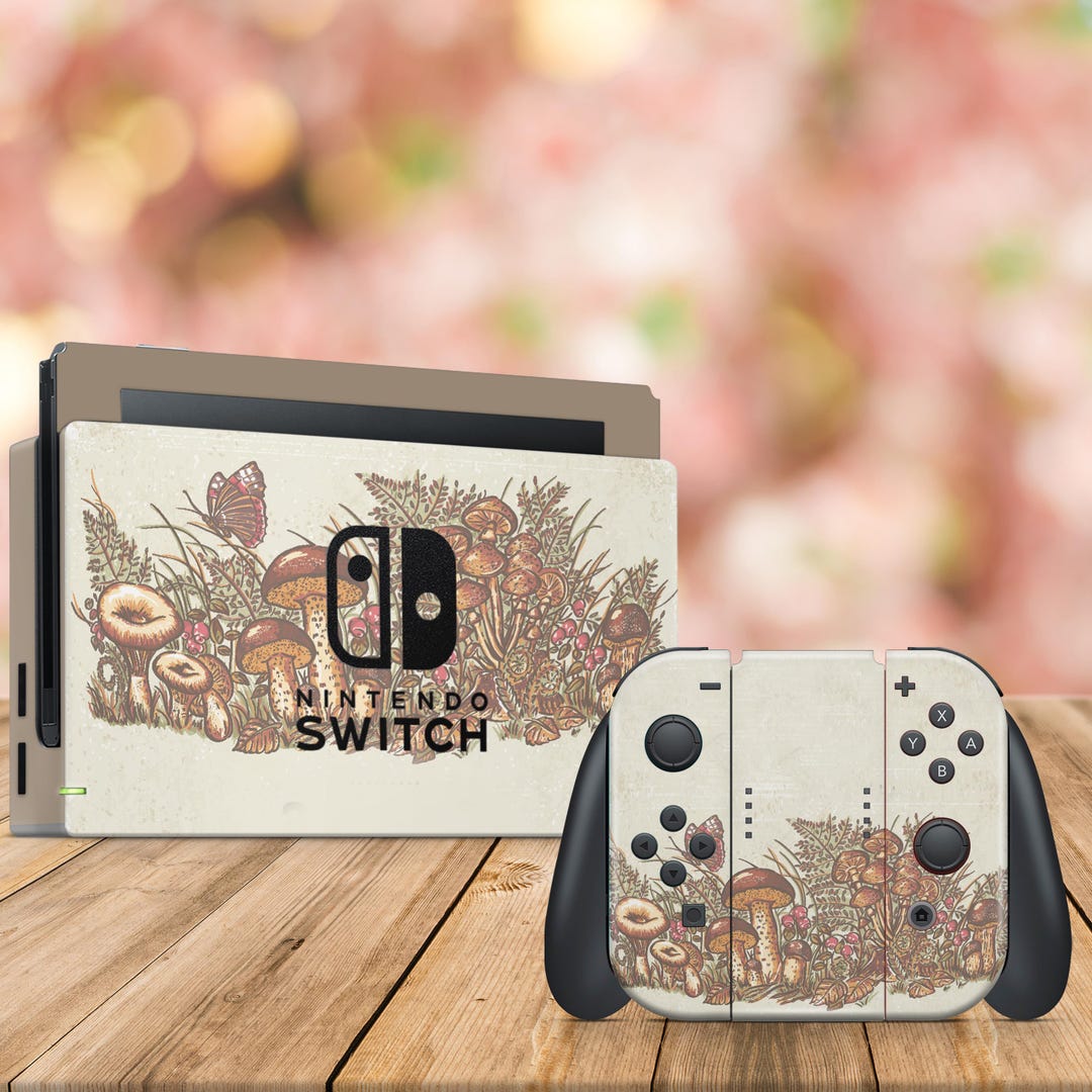 Autumn Mushroom Nintendo Switch Skin: Cozy Gaming Vinyl Decal - Etsy