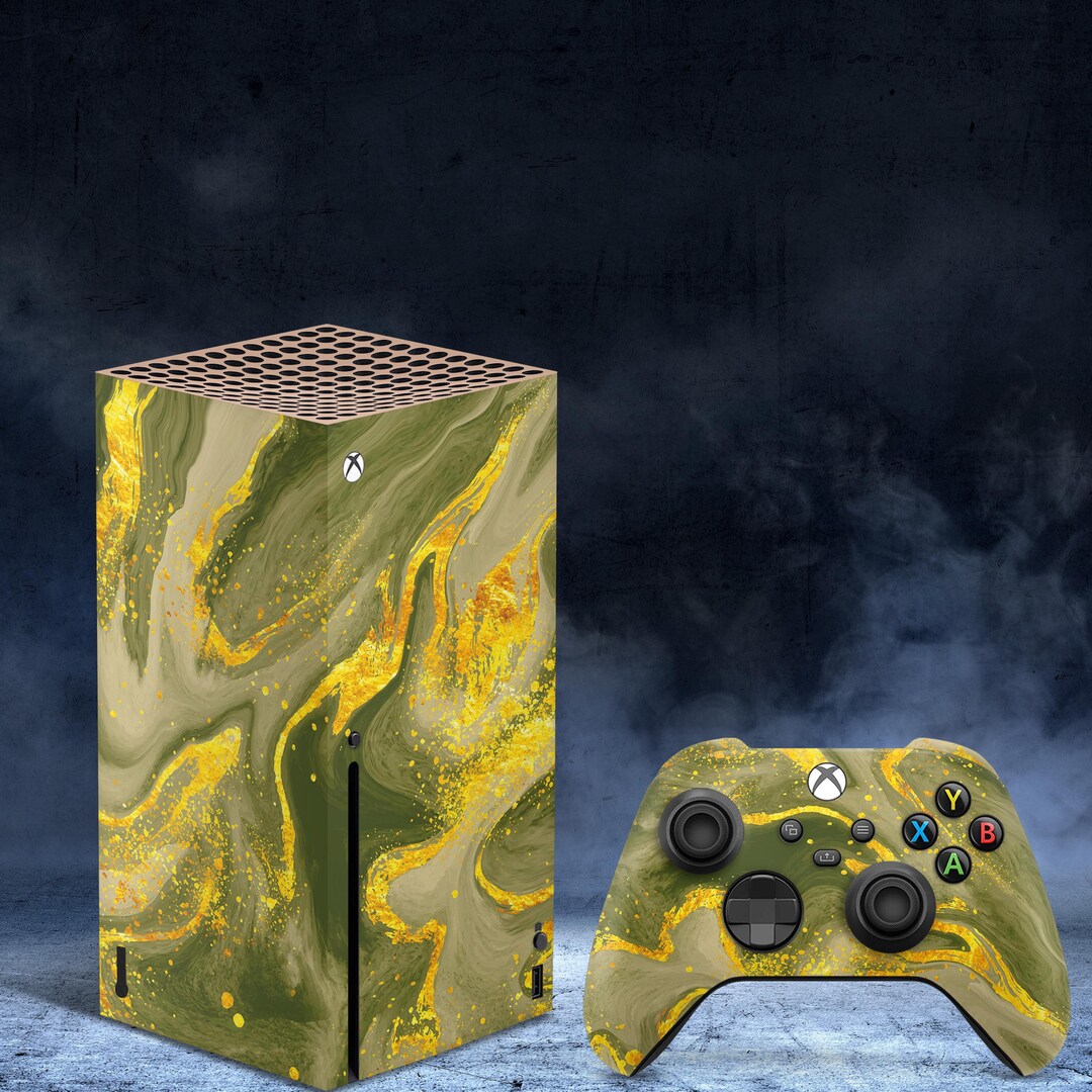 Green Marble Skin Decal for Xbox Series X S Realistic Console and ...