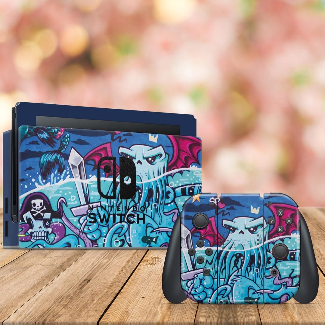 Nintendo Switch Skin Pirate Octopus Custom Switch OLED Vinyl Skin Gift ...