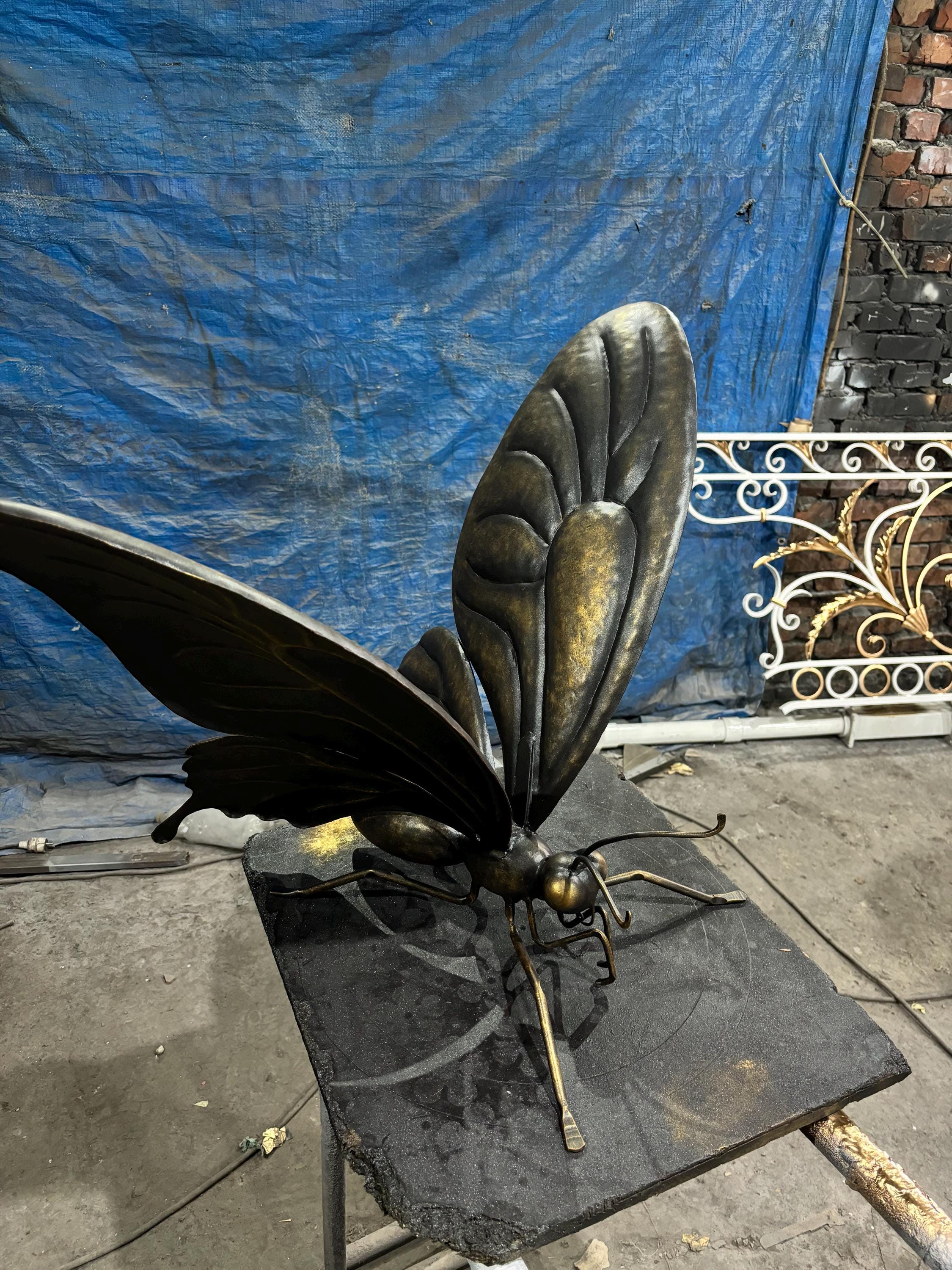 Handcrafted Metal Butterfly Sculpture - This Stunning Butterfly is ...