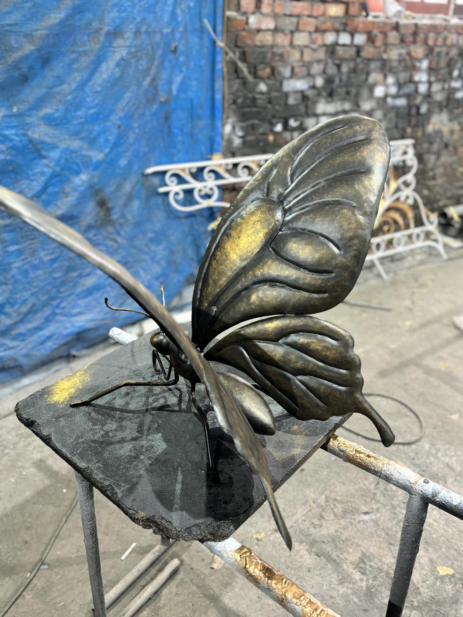 Handcrafted Metal Butterfly Sculpture - This Stunning Butterfly is ...