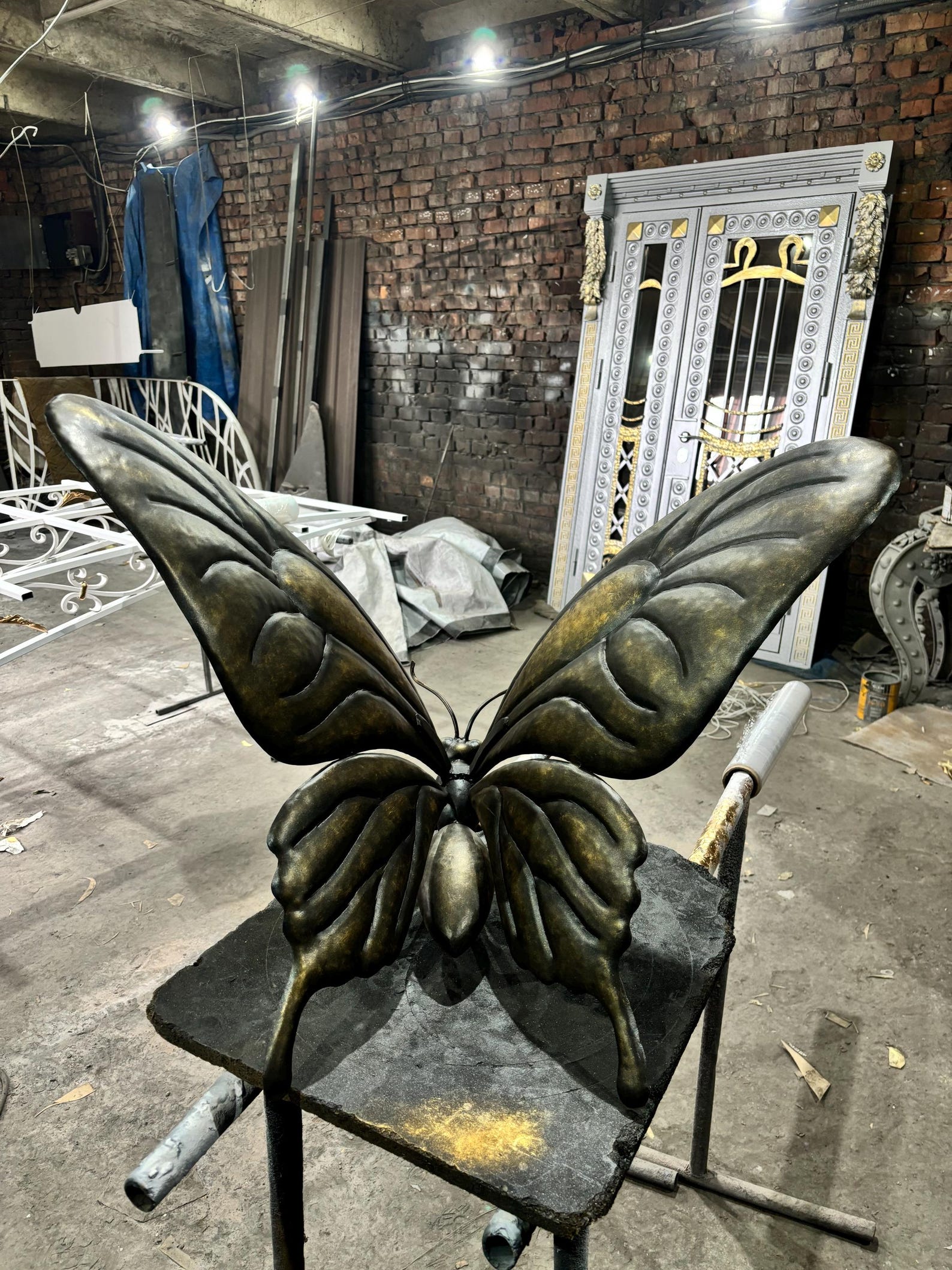 Handcrafted Metal Butterfly Sculpture - This Stunning Butterfly is ...