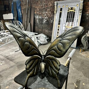 Handcrafted Metal Butterfly Sculpture - This Stunning Butterfly is ...
