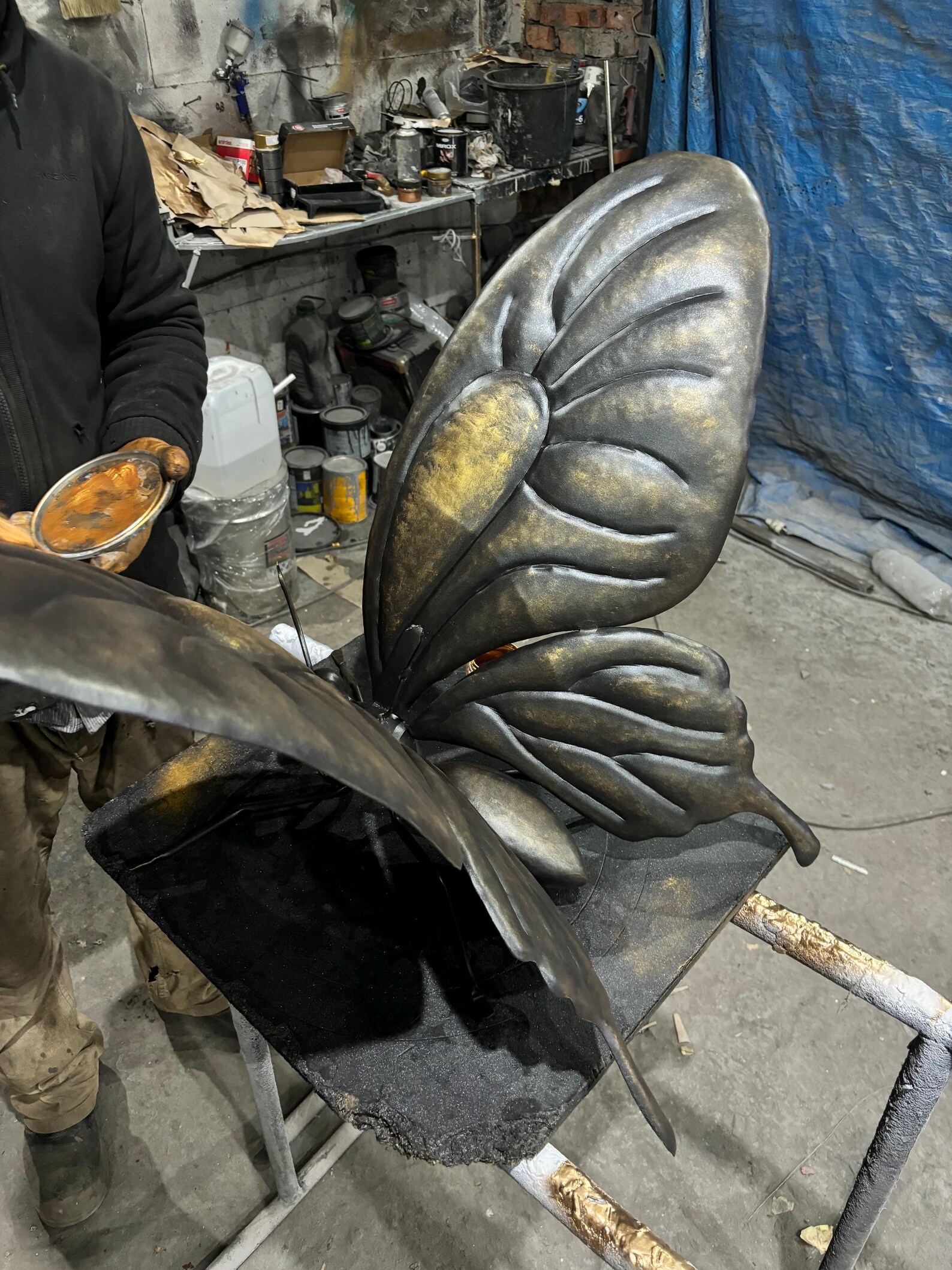 Handcrafted Metal Butterfly Sculpture - This Stunning Butterfly is ...