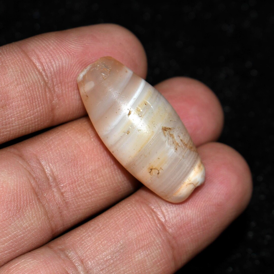 Ancient Central Asian Greco Bactrian Banded Agate Stone Dzi Bead - Etsy