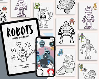 Robotic Dreams: A Coloring Book of Futuristic Robots - Etsy
