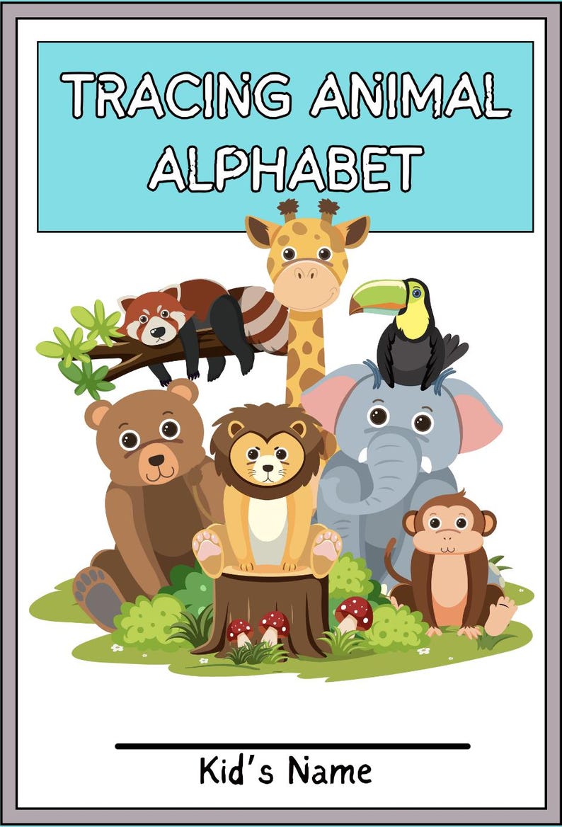 Tracing Animal Alphabet for Kids - Etsy