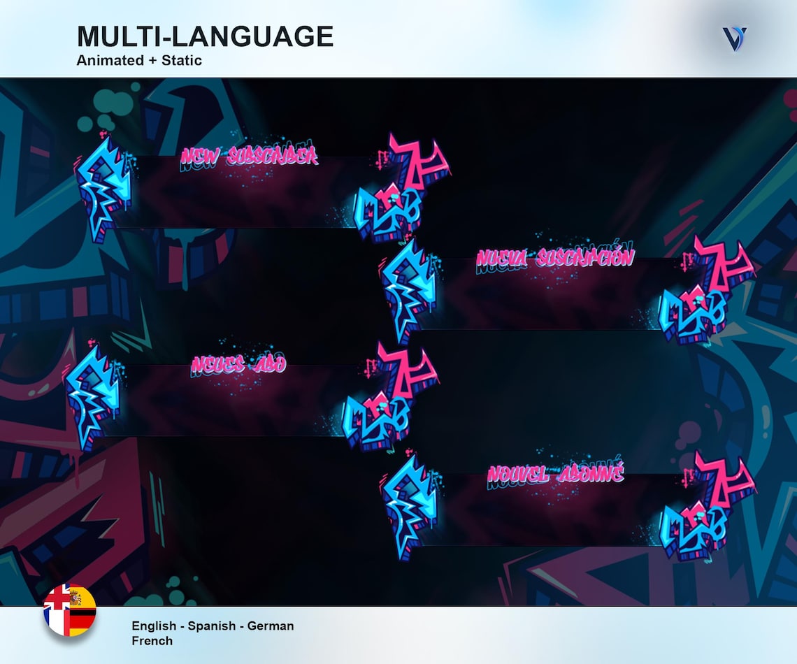 Graffiti Wall Animated Alerts Stream Overlays for Twitch | Graffiti ...