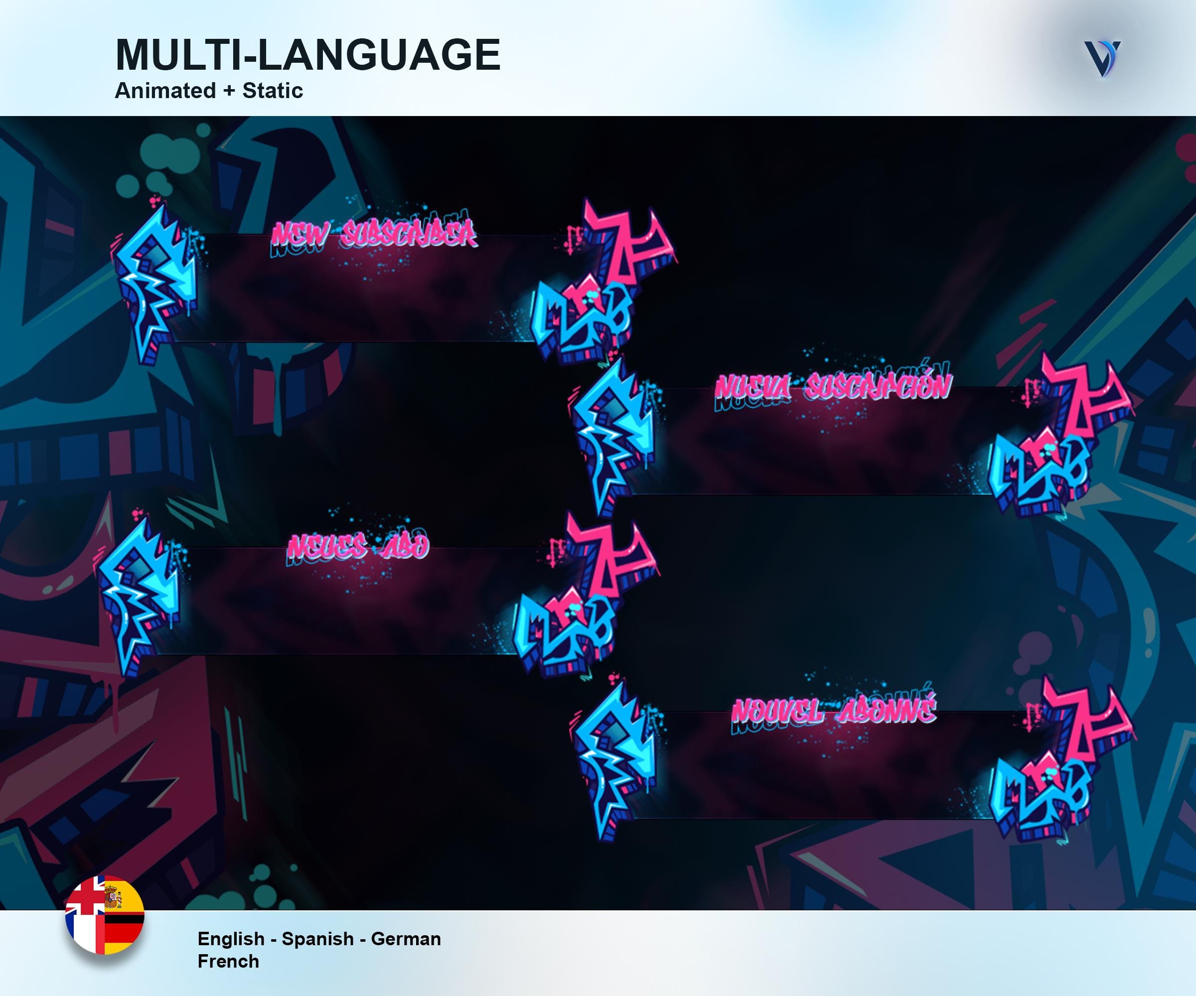 Graffiti Wall Animated Alerts Stream Overlays for Twitch | Graffiti ...