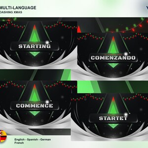 Dashing Xmas Animated Stream Package, Christmas Themed Twitch Overlay ...