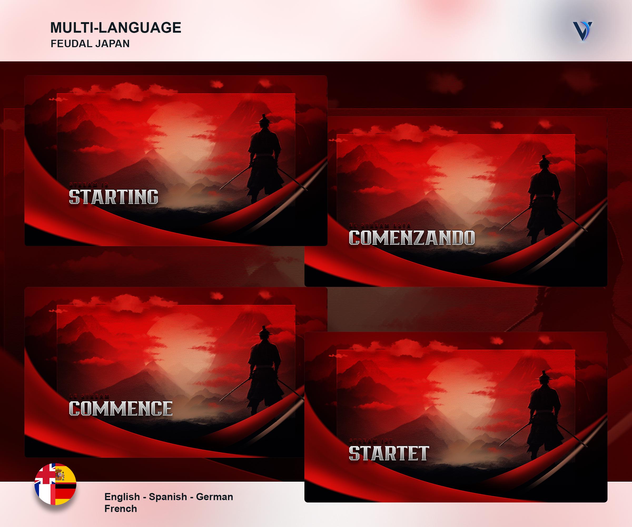Feudal Japan Overlay Pack for Twitch Modern Japanese Style Red Stream ...