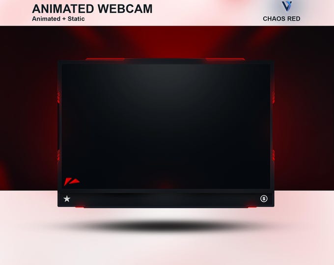 Fire Minimal Red Pack / 2x Stream Overlays / Chat & Webcam Overlay ...