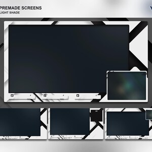 Animated Stream Overlay Pack: Minimalist Black & White Design (digital ...