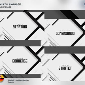 Light Shade Overlay Pack for Twitch | Modern Minimal White and Black ...