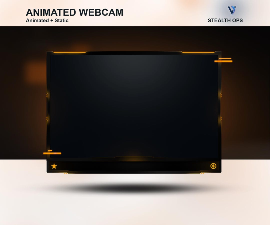 Stealth Ops Animated Webcam Overlay: Military Stream Facecam (digital ...