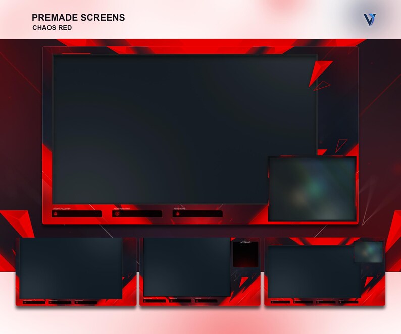 Geanimeerde stream-overlay Chaos Red: Twitch, YouTube, Kick - Etsy ...
