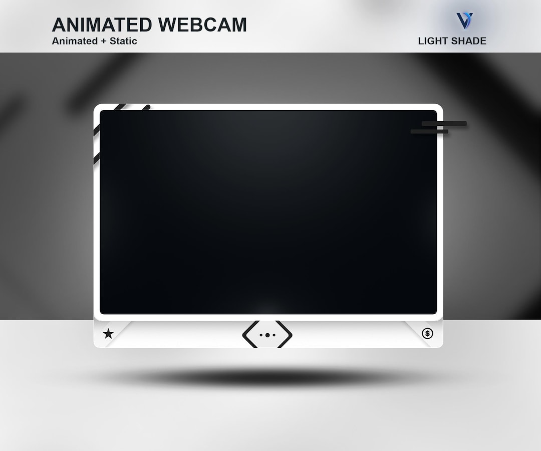 Light Shade Webcam Overlay | White and Black Facecam Overlay | Clean ...