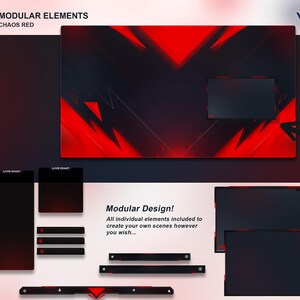 Chaos Red Complete Animated Stream Overlay Bundle for Twitch Kick ...