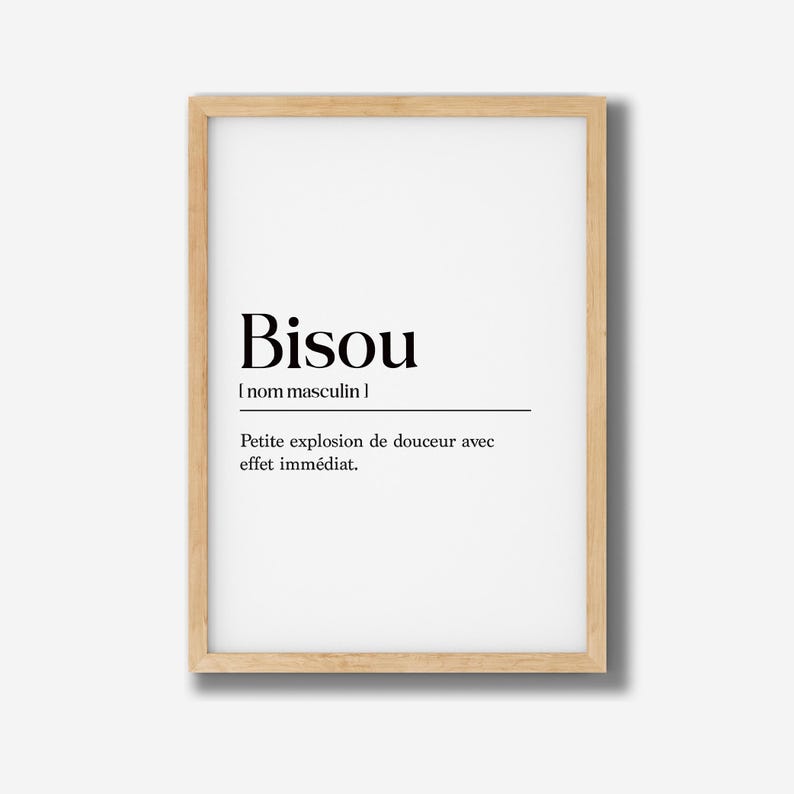 Kiss Definition Poster - Minimalist Wall Art - Romantic - Original ...