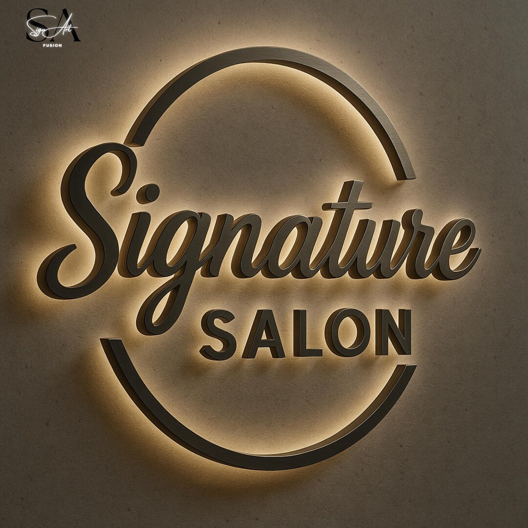 Custom Metal Backlit Sign With LED Light Box, 3D Logo Sign for Office ...