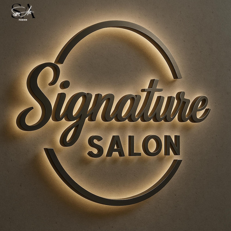 Custom Metal Backlit Sign With LED Light Box, 3D Logo Sign for Office ...