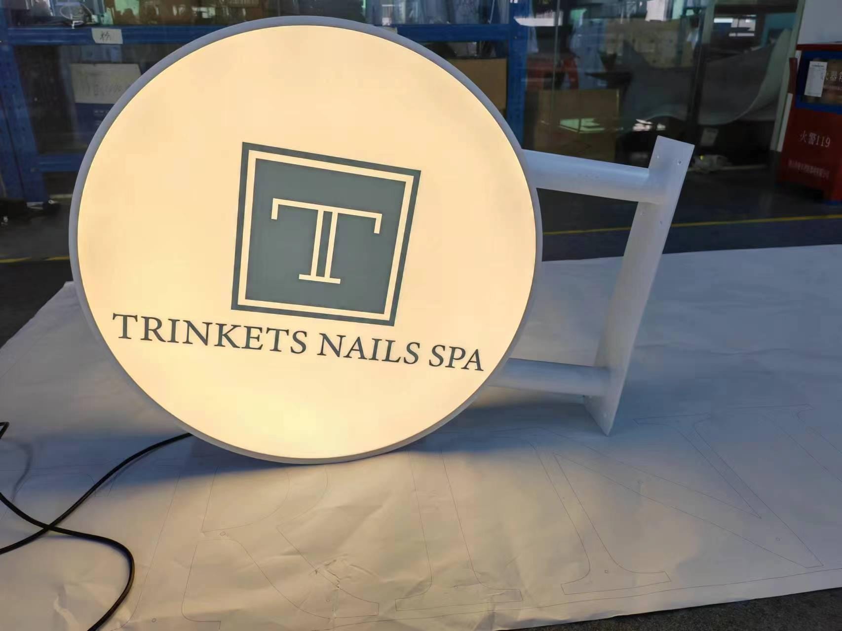 Custom Round Light Box Store Front Sign, Backlit Light Box Sign, LED ...
