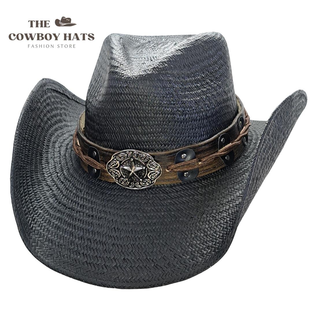 Pistolero Black - Black Shapeable Straw Cowboy Hat - Etsy