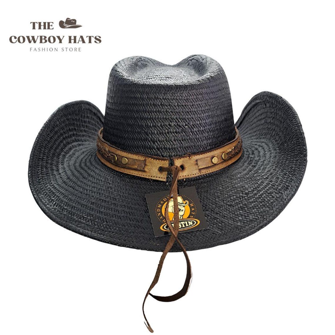 Drifter Black - Black Shapeable Straw Cowboy Hat - Etsy