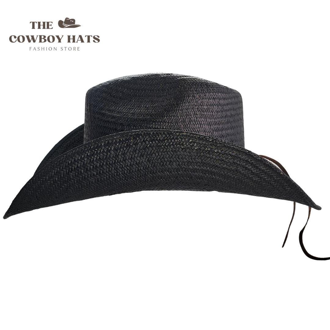 Drifter Black - Black Shapeable Straw Cowboy Hat - Etsy