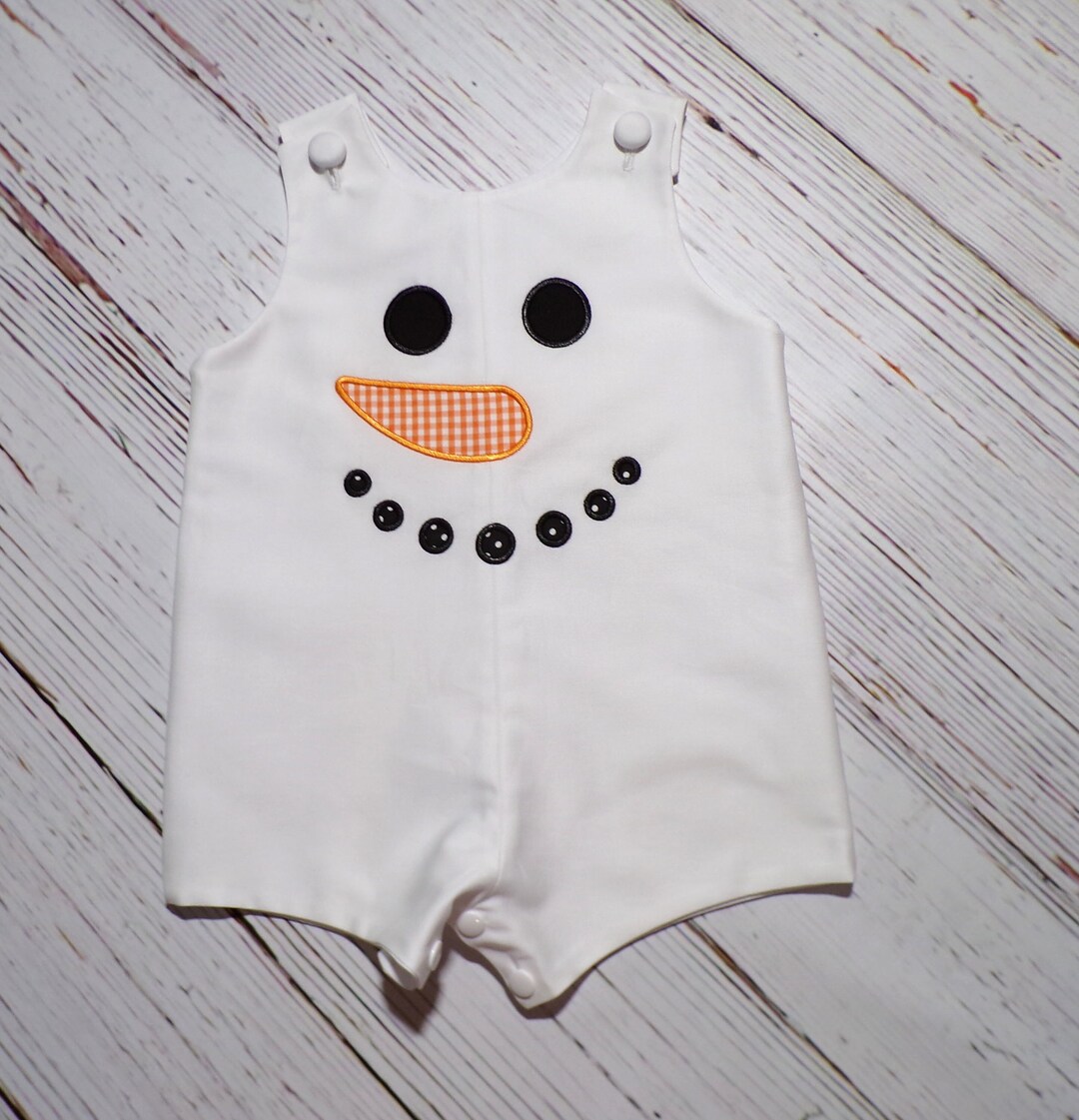 Boys Handmade Snowman Jon Jon, Christmas Outfit - Etsy