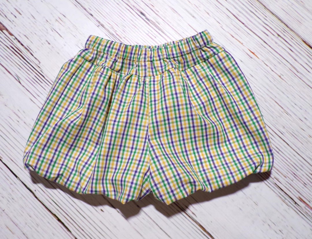 Girls Bubble Puff Shorts, Mardi Gras Shorts - Etsy