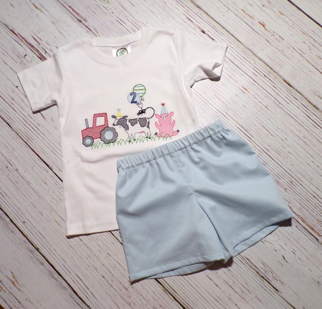 Birthday Animal Farm Outfit, Boy Farm Outfit Set - Etsy