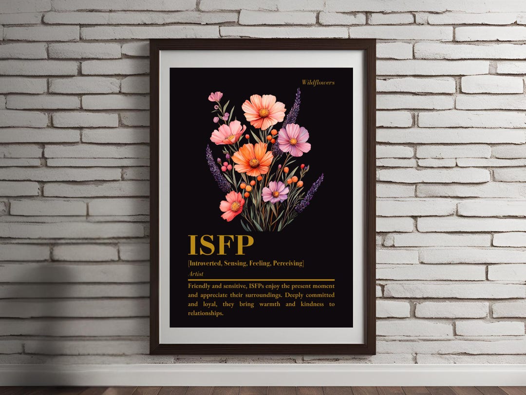 MBTI Poster ISFP Wall Art Spirit Plant Wall Art Wildflower Wall Art ...