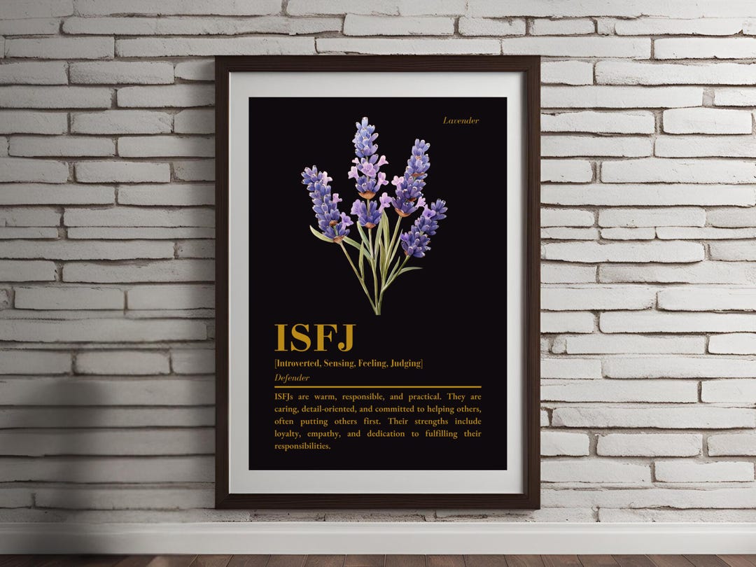 MBTI Poster ISFJ Wall Art Spirit Plant Wall Art Lavender Wall Art ...
