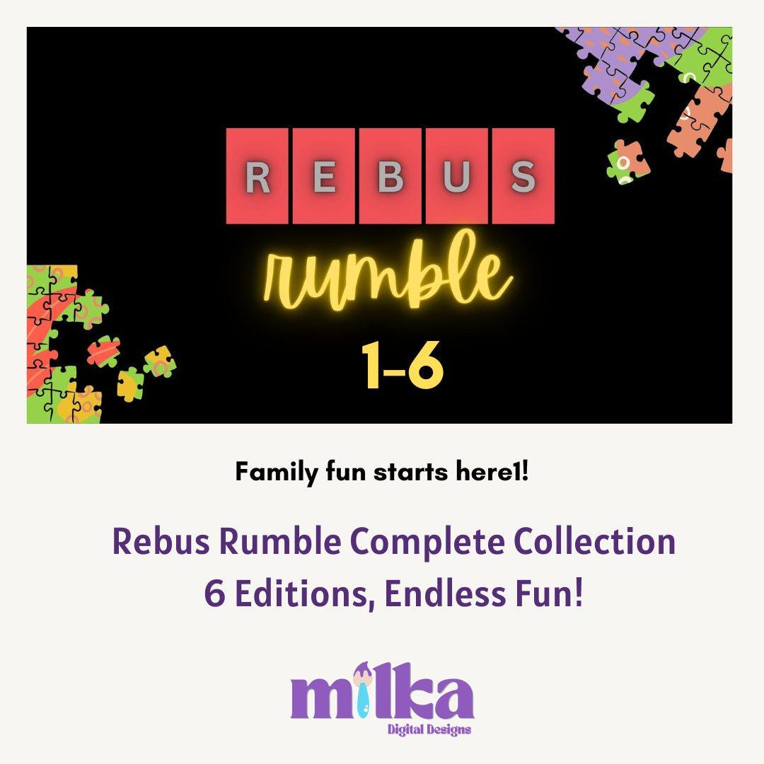Rebus Rumble Complete Collection – Printable & Editable Puzzle Game ...
