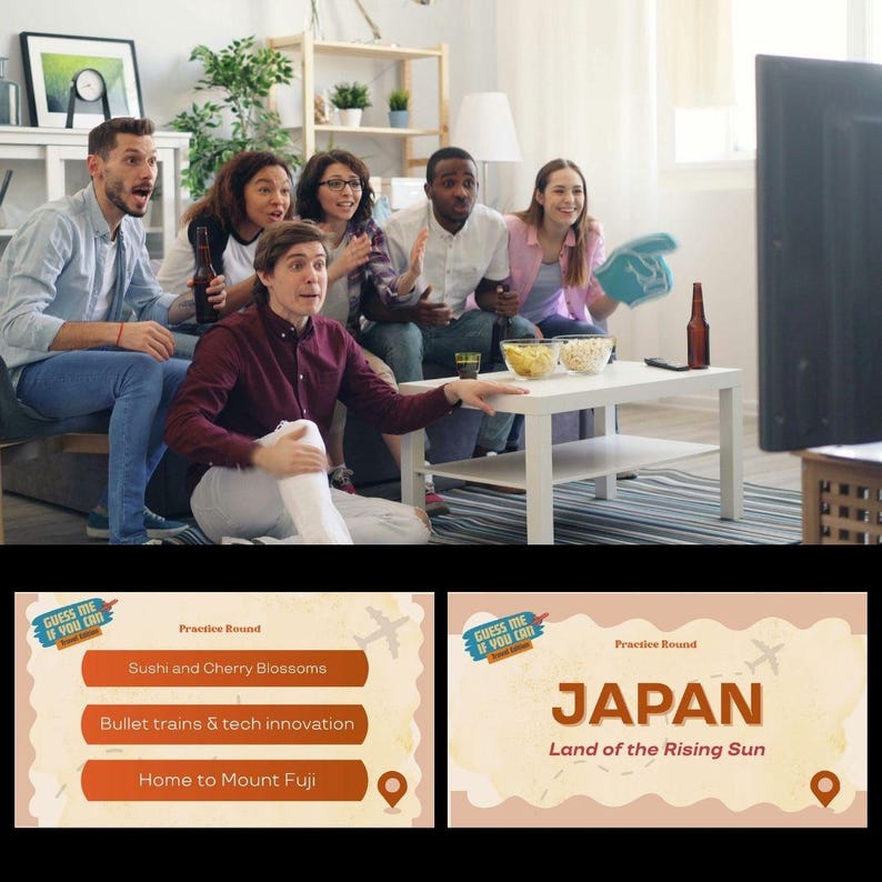 Trivia Travel Game - Office Team Building Activity (canva & Powerpoint ...