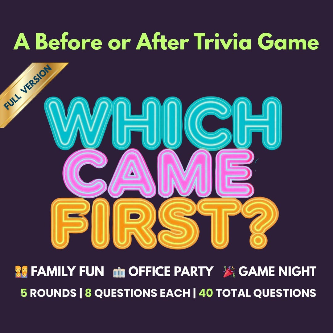 Which Came First? Trivia Game | General Knowledge Edition | Interactive ...