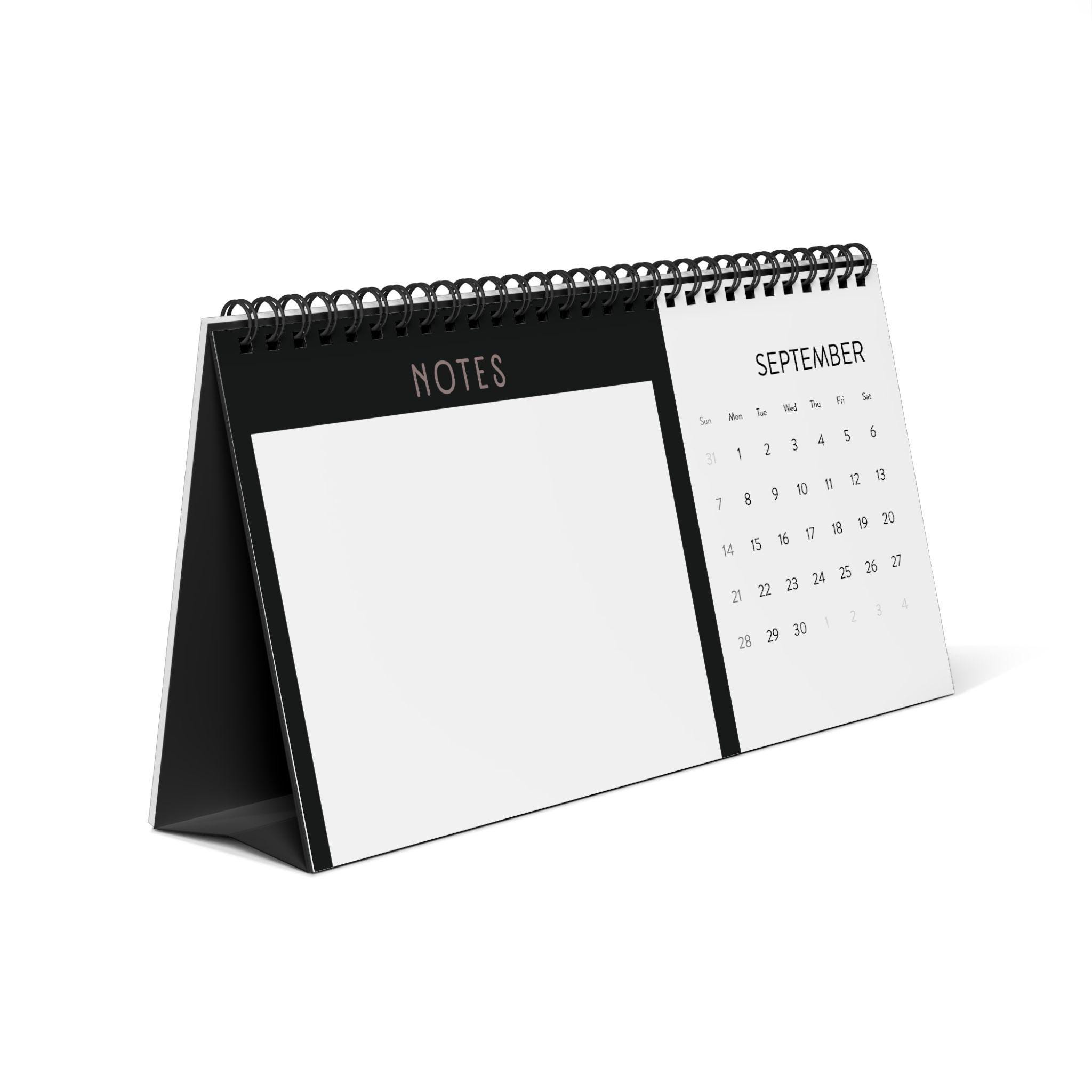 2025 Desktop Calendar Monthly Planner, Minimalist Office Decor, Student ...