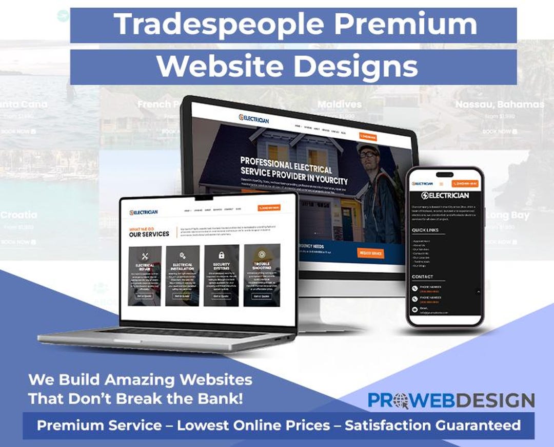 Premium Website Design Local Business Website Trades Website Cheap ...