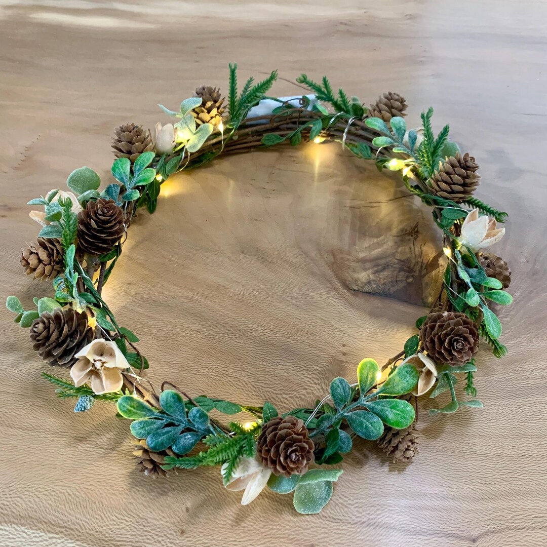 Forest Fairy Crown for Renaissance Festival, Dried Pinecones & Pods ...