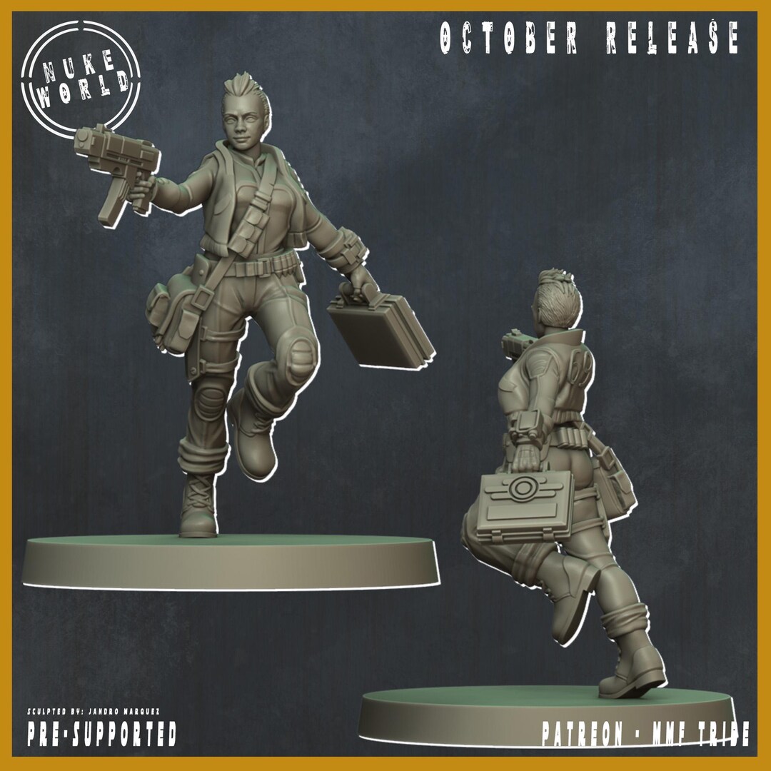 Dweller Explorer With SMG and Briefcase (nuke World) - 32mm Scale ...