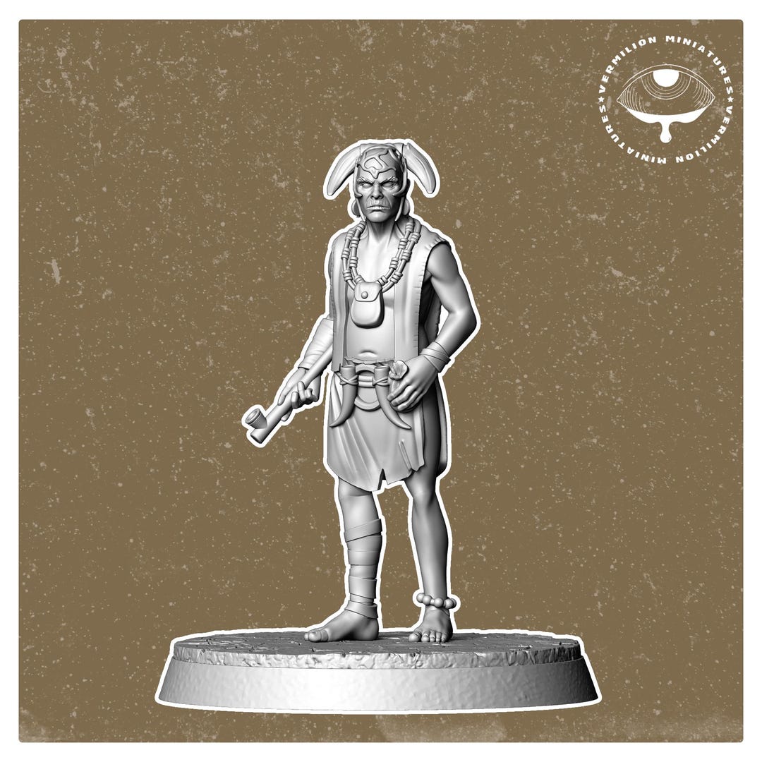 Tribal Shaman - Tribal Collection (vermilion Miniatures) 32mm Proxy ...