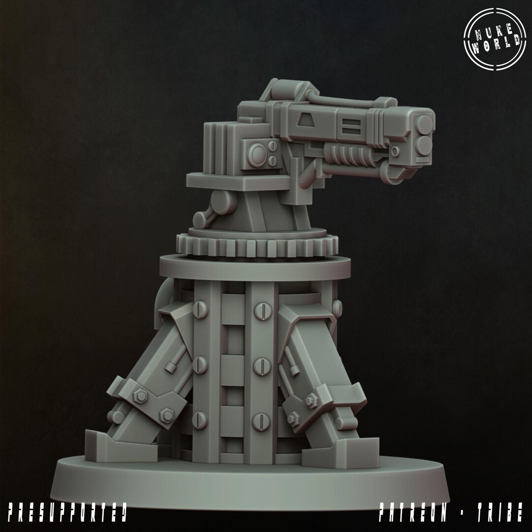 Laser Turret (nuke World) 32mm Scale | Proxy Mini for Wargames IE ...