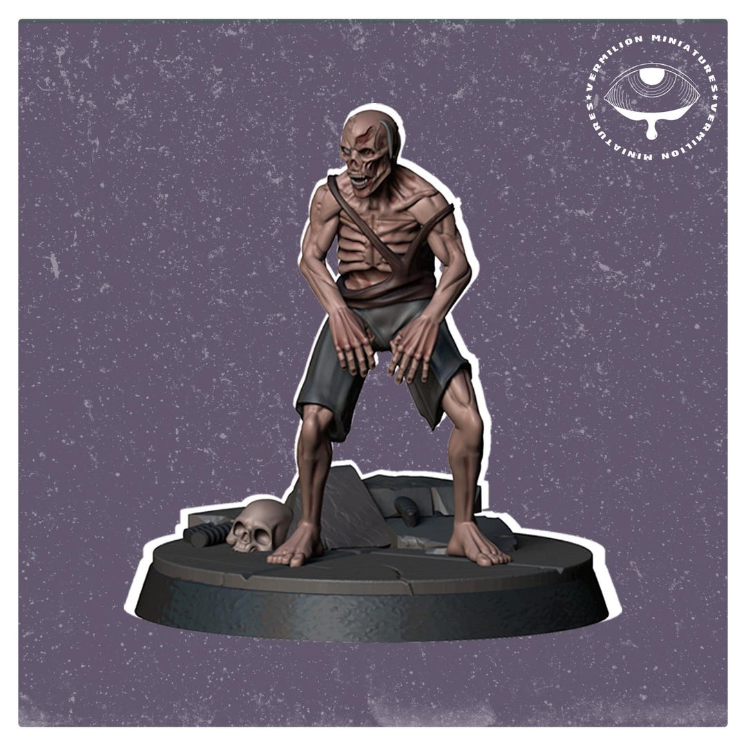 Zombie 2 - Necropolis Collection (vermilion Miniatures) 32mm Proxy Mini ...