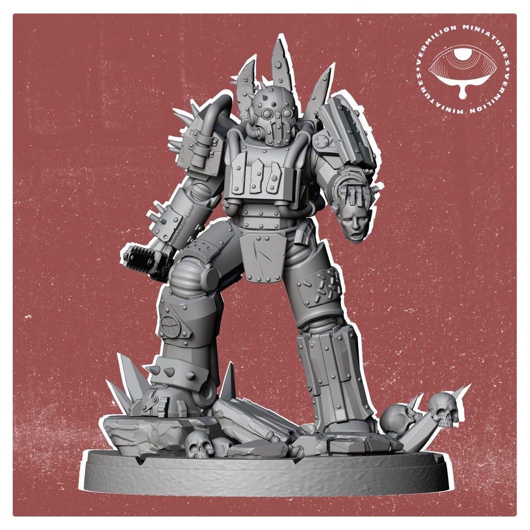 Leader in Power Armour - Rust Reavers Collection 32mm (vermilion ...