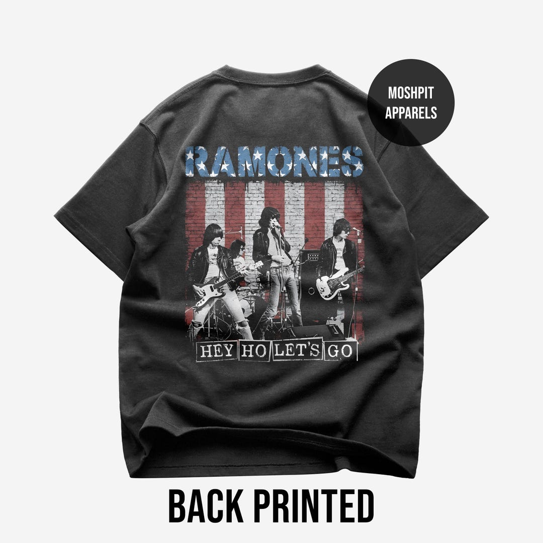 Ramones Back T-shirt Rock Music Shirt Hey Ho Let's Go Blitzkrieg Bop ...